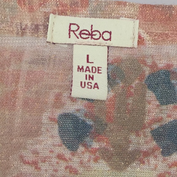 Reba | Tops | Reba Long Sleeve Sheer Top With Tan Cami | Poshmark